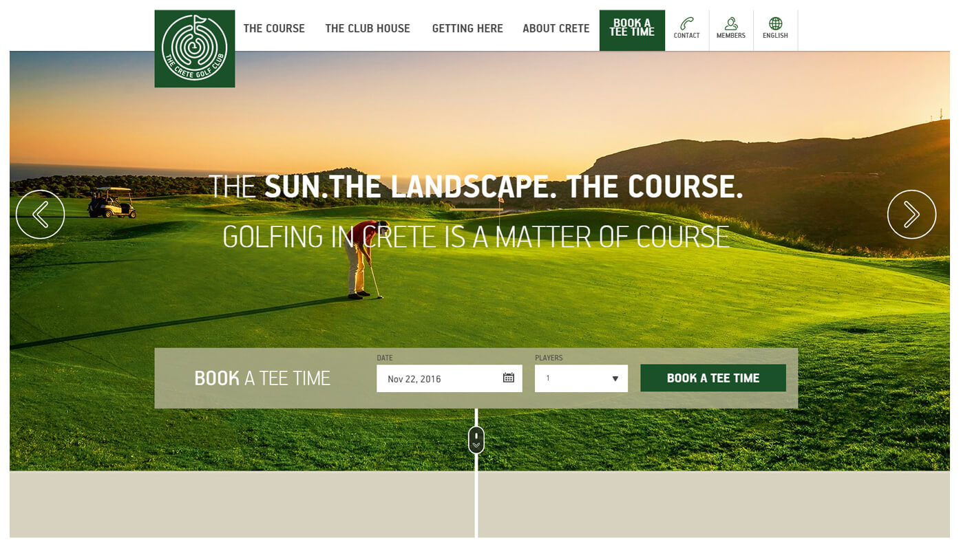 The Crete Golf Club's new Corporate Website: It's tee time! | ATCOM S.A.