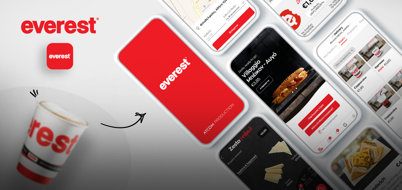 Delivery or takeaway? The new everest mobile app is up & running | ATCOM S.A.